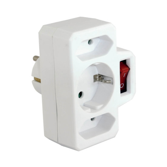 TROSTRUKI RAZDJELNIK KOMBINIRANI SA SKLOPKOM 2XEURO, 1XŠUKO