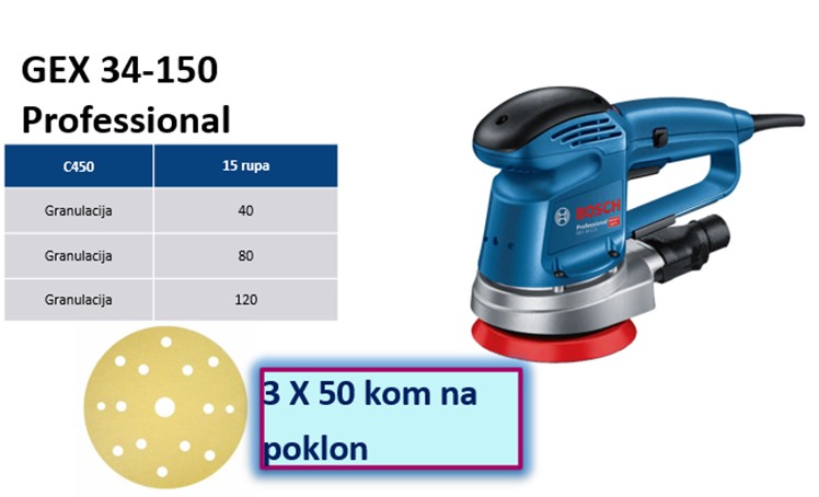 BOSCH BRUSILICA EKSCENTARSKA GEX34-150 0601372800